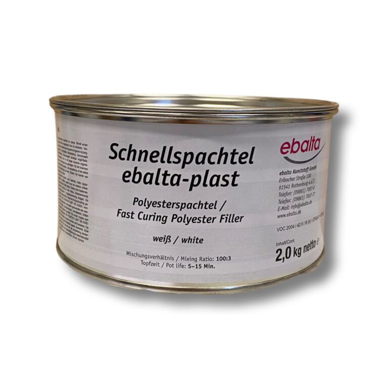 ebalta Plast Sparkel Hvit PE Komp A 2kg - kompositthuset.no