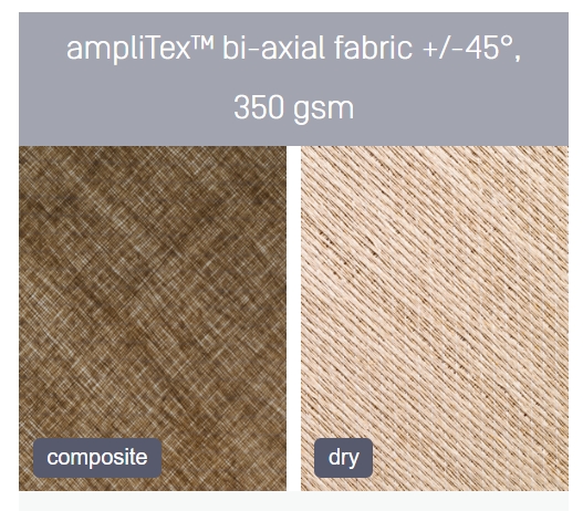 Gurit Flax +/-45 bi-axial fabric XF350/1270mm - Per m2 - kompositthuset.no